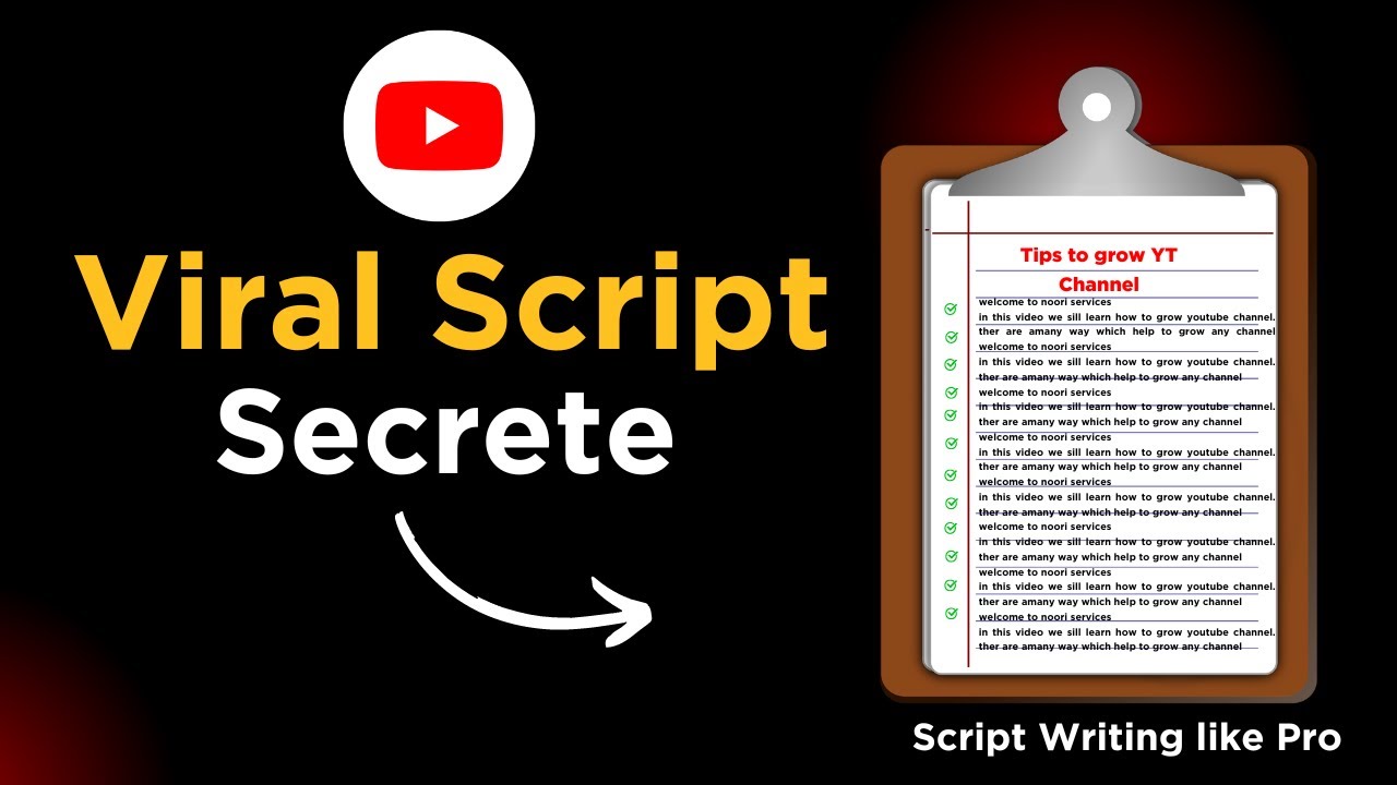 How To Write Script For Youtube Video Like Pro || Engaging Script Writing 2024 || Noori Services ...