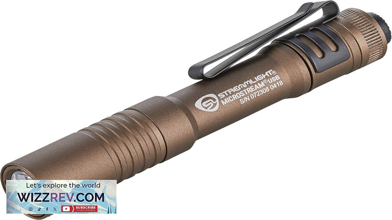 Streamlight 66608 MicroStream 250-Lumen EDC Ultra-Compact Flashlight with USB Rechargeable ...