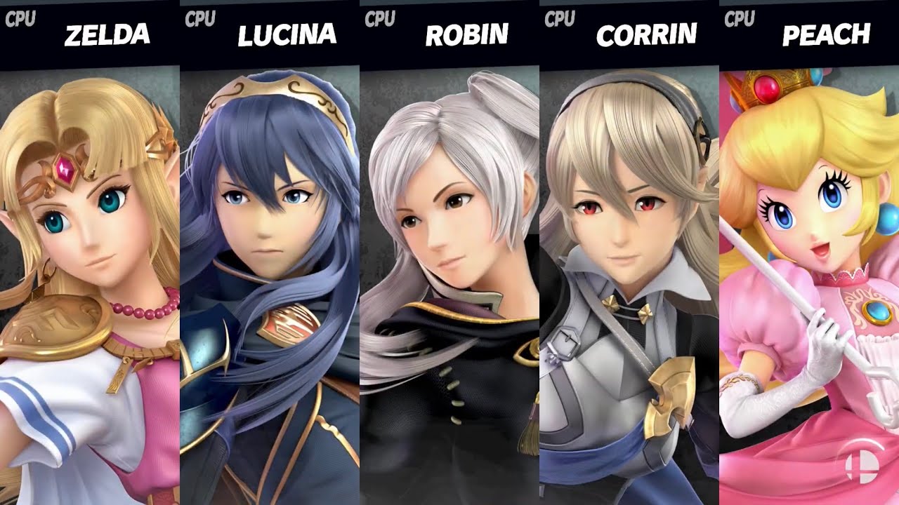 Super Smash Bros. Ultimate - Zelda vs Lucina vs Robin Female vs Corrin ...