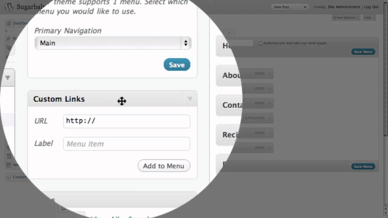 How to add a hyperlink to your main navigation in WordPress - YouTube