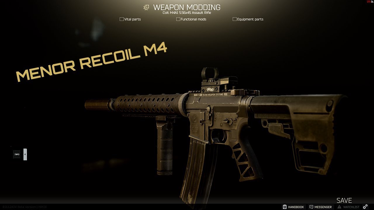 Menor recoil da M4 - Lowest Recoil M4 - patch 0.11 Escape From Tarkov ...