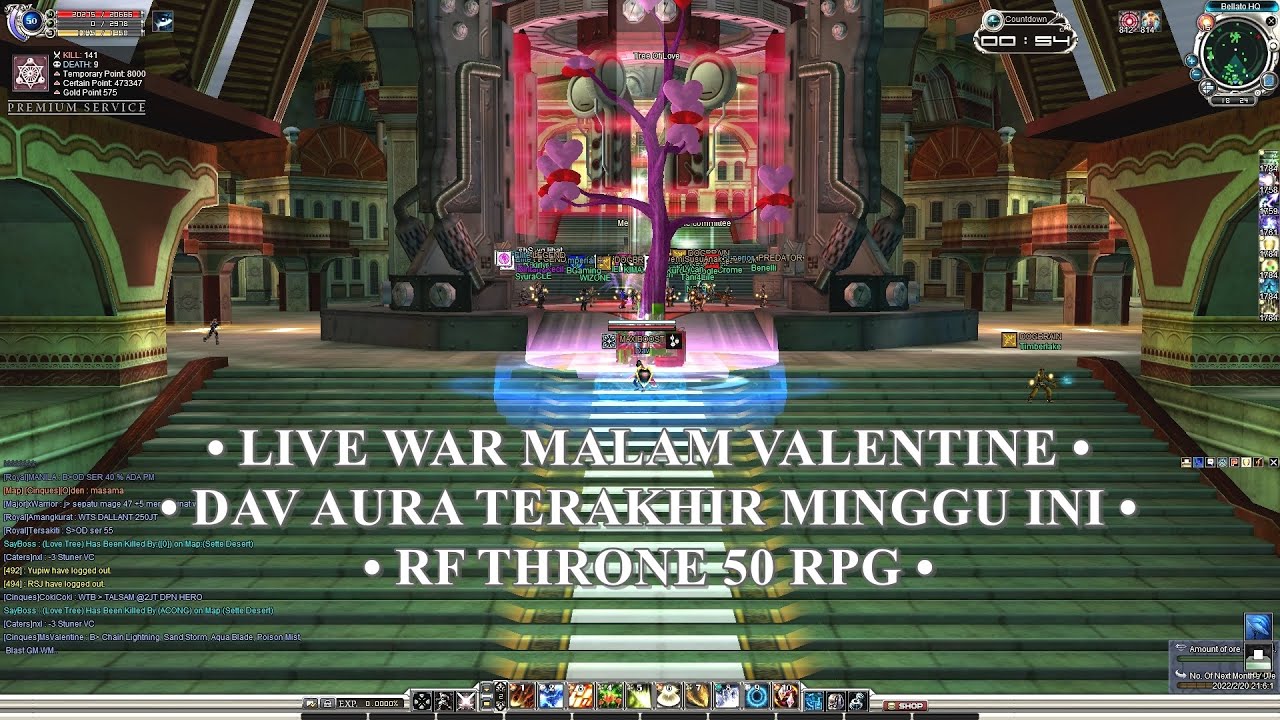 LIVE - WAR MALAM DAV AURA TERAKHIR MINGGU INI - BISA HR YUK BELLS - RF THRONE 50 RPG • - YouTube