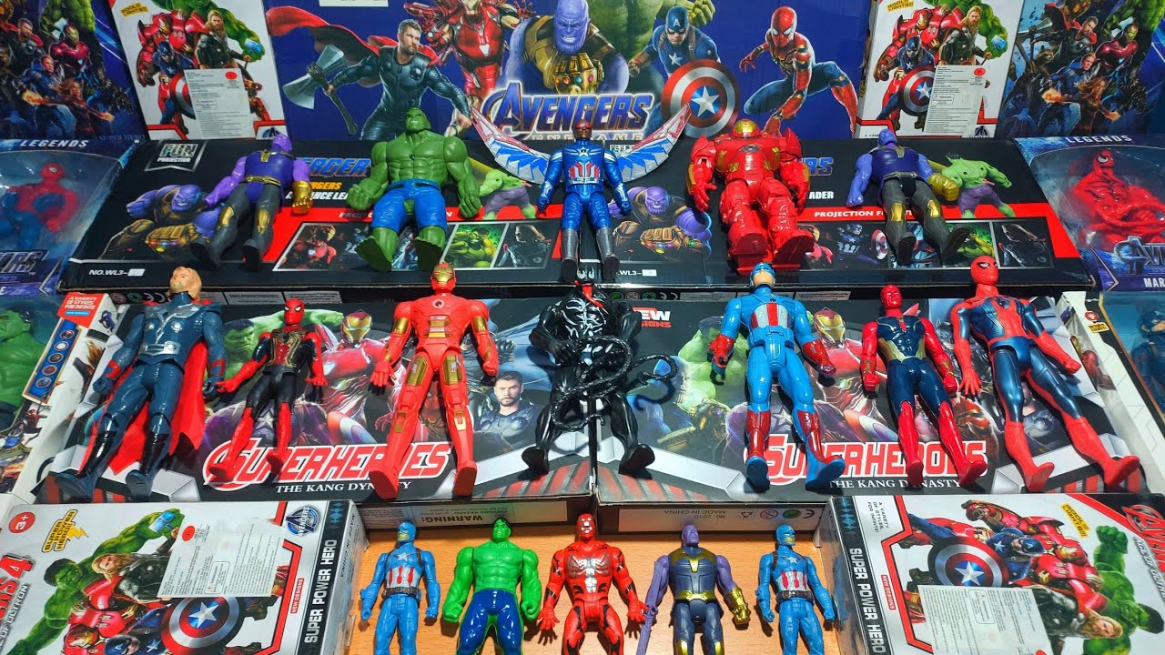 AVENGERS TOYS/Action Figures/Unboxing/Cheap Price/Spiderman,Thanos,Thor ...
