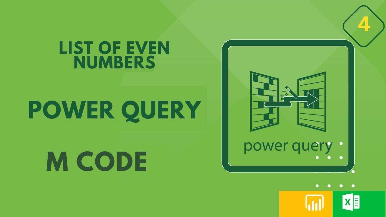 23. Generate List of Even Numbers in Power Query(M-Language) - YouTube