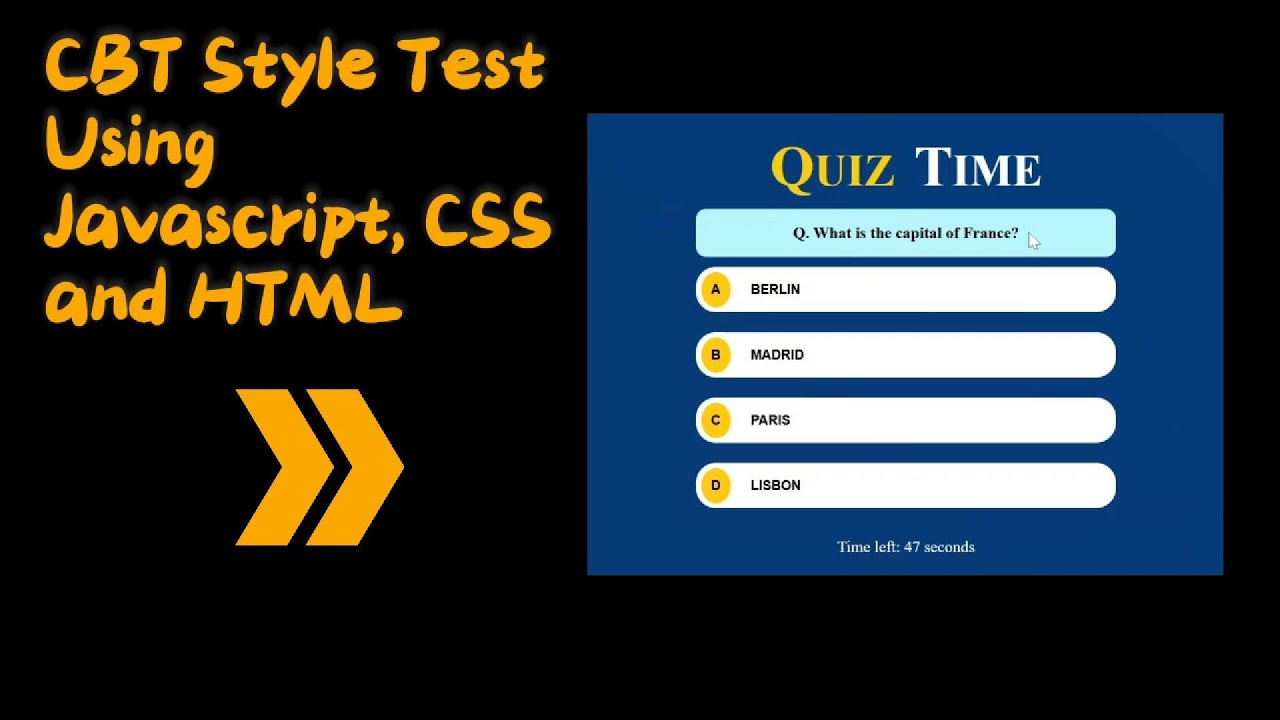 Quiz App Using Javascript, HTML, CSS. - YouTube