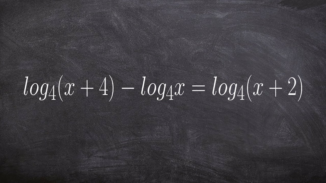 Tutorial Solving Logarithmic Equations Ex 16 Log4 x 4 log4 x log4