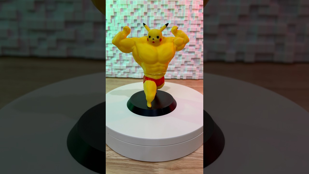 3d printed Pokémon muscle Pikachu #3dprinting #bambulab #pokemon # ...