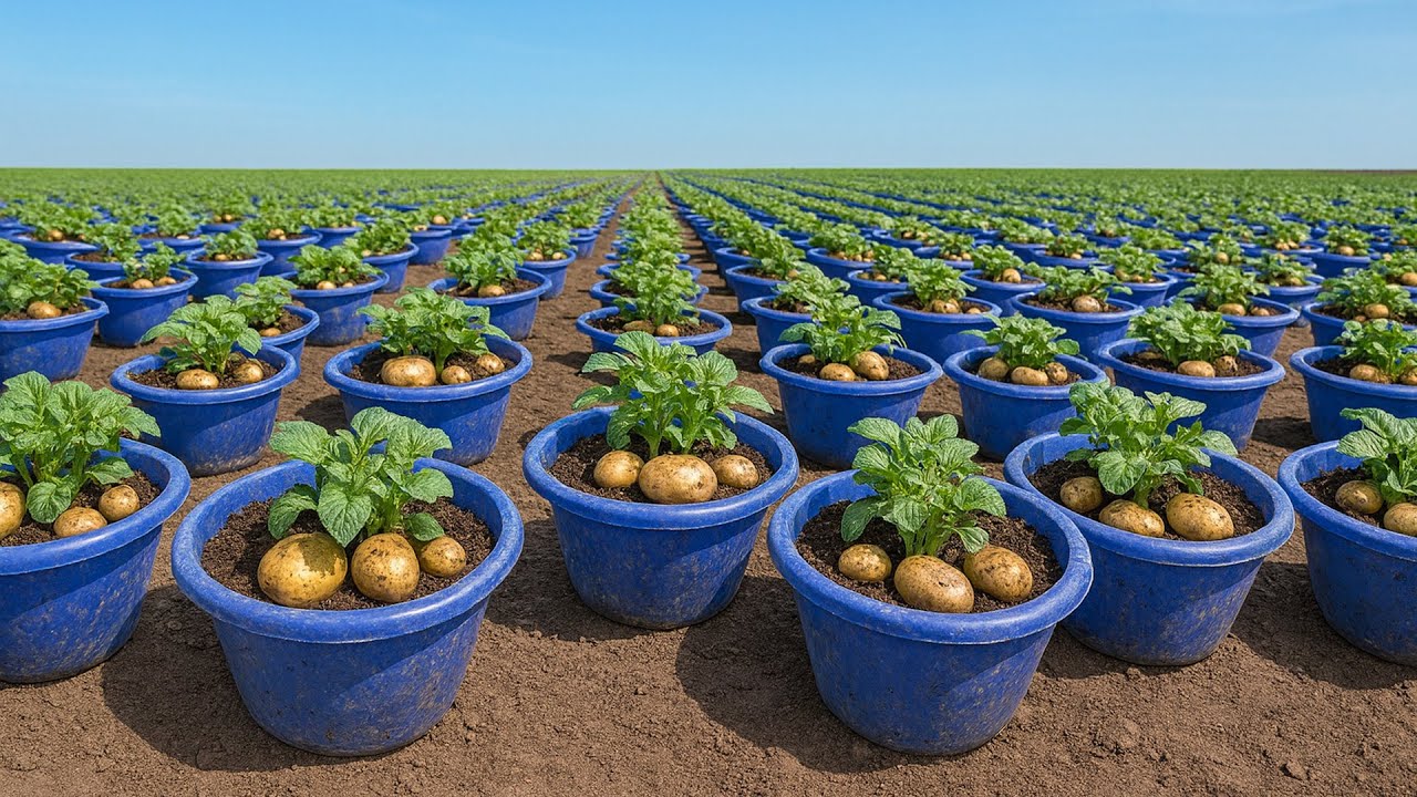 High-Yield Potatoes from Easy Plastic Tub Gardening - YouTube