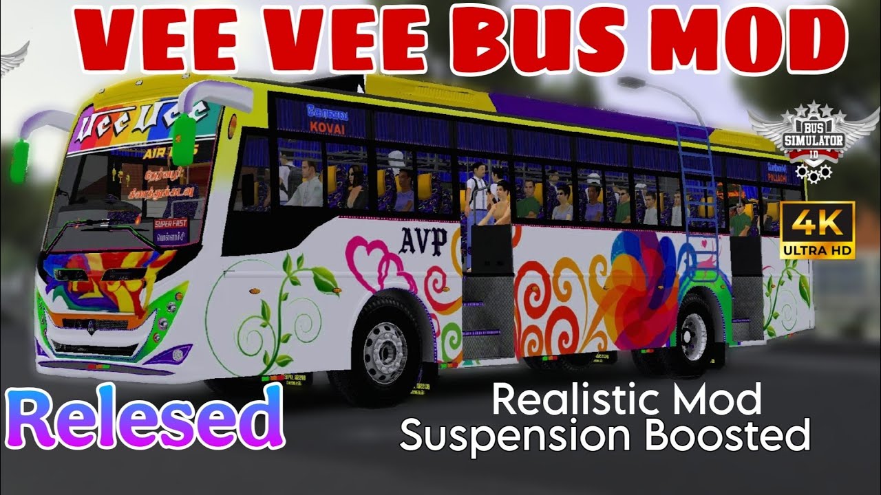 VEE VEE Bus Mod for BUSSID | Free Download Link | Realistic Indian Bus ...