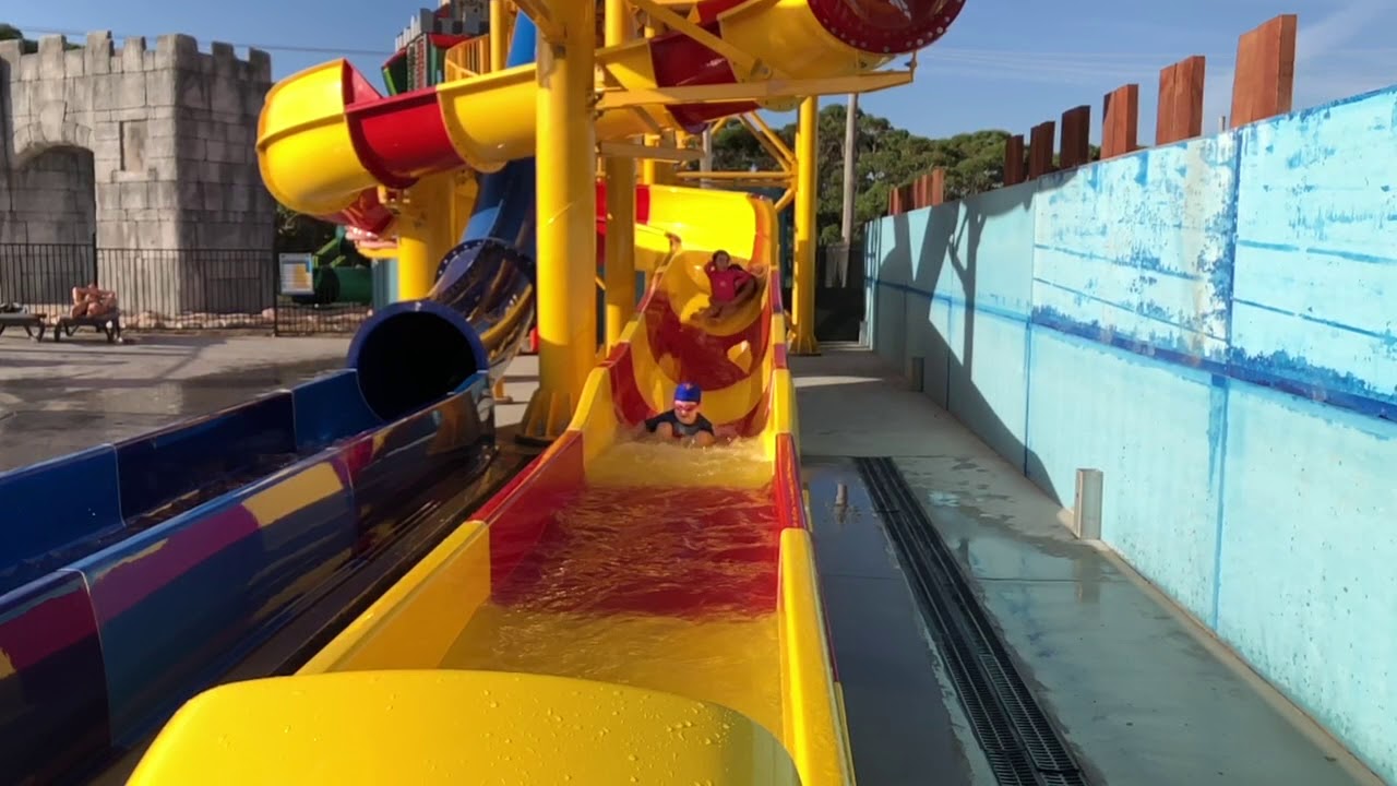 Arley Slow-Mo on Water Slide - YouTube