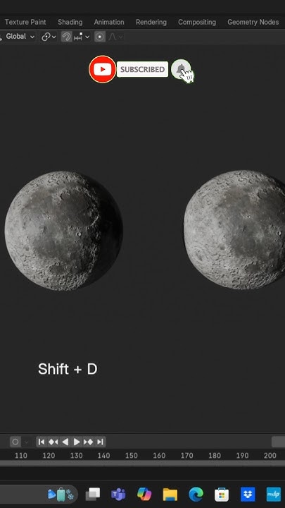 Create Realistic MOON in Blender 4.3 #b3d #shorts #3d #blendertutorial - YouTube