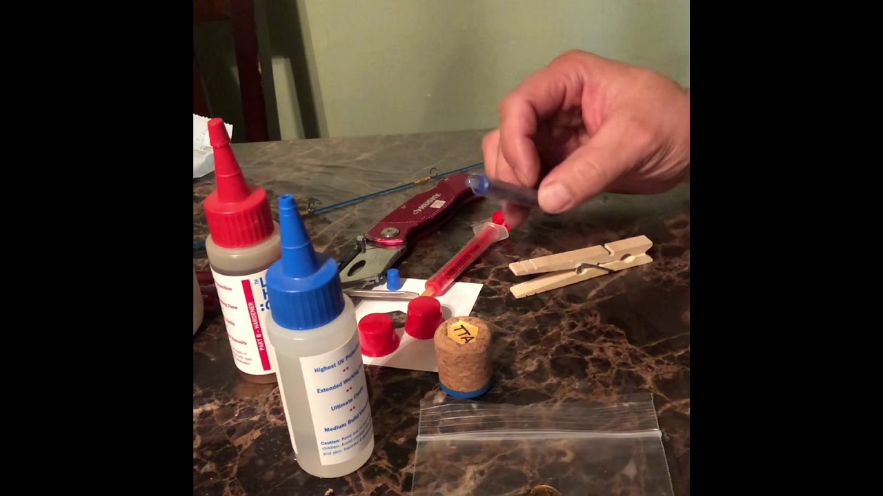 DIY Custom logo on ice rod cork butt - YouTube
