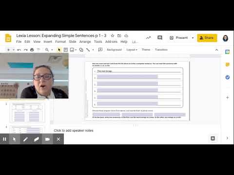 Lexia Lesson: Expanding Simple Sentences p 1 - 3 - Google Slides - YouTube