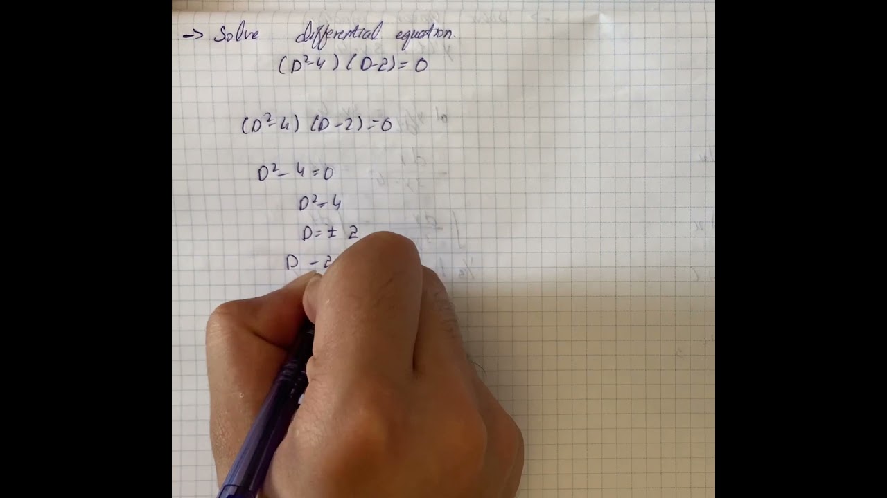 Differential EquationFind the general solution of the following ...