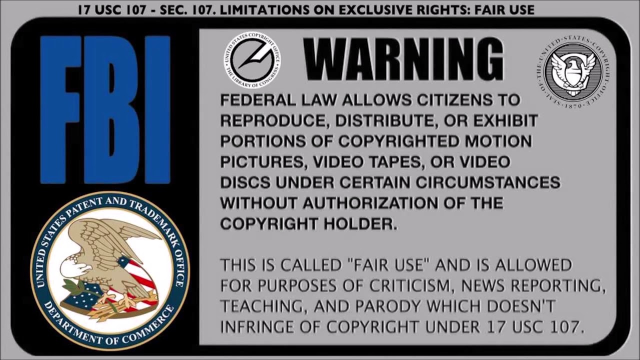 Fair Use Statement - '17 USC 107 Sec 107' (Audio Only) - YouTube