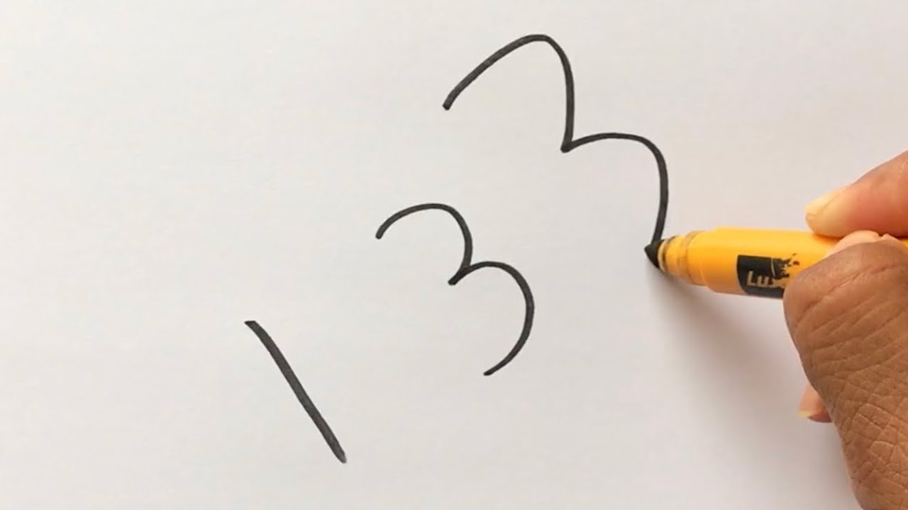 How to Draw a Butterfly Picture from number 133 - YouTube