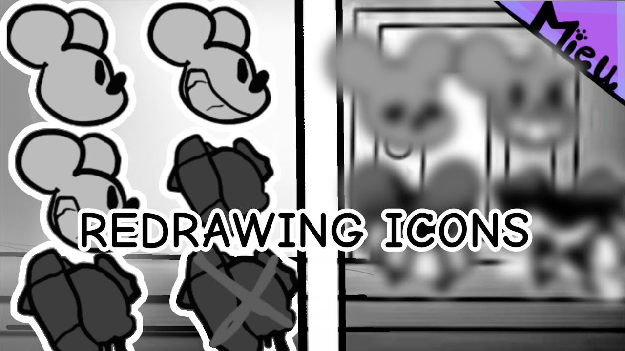 REDRAWING CRAZINESS INJECTION ICONS| fnf icons ibispaintx - YouTube