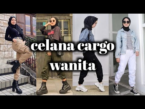Style OOTD celana cargo wanita hijab | trend ootd 2020