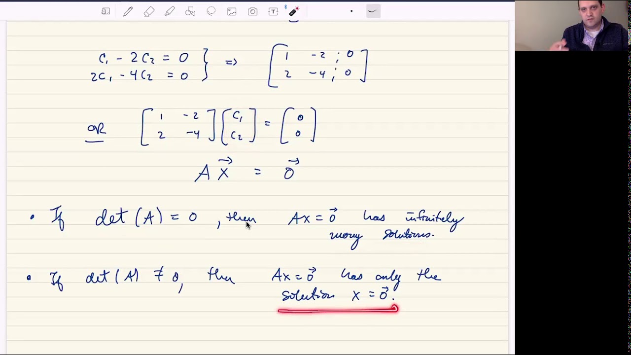 Linear Independence And Determinants - YouTube