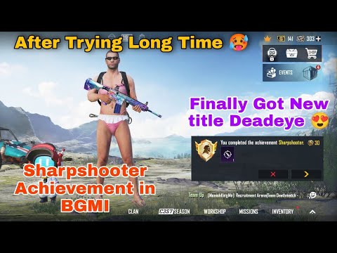 Finally Got New Title Deadeye 😍🥰😭 After Long Time 🥵 in BGMI  | Sharpshooter Achievement in BGMI