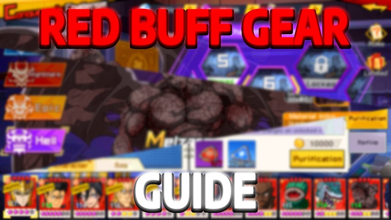 RED BUFF GEAR GUIDE FOR ONE PUNCH MAN: THE STRONGEST!!! - YouTube
