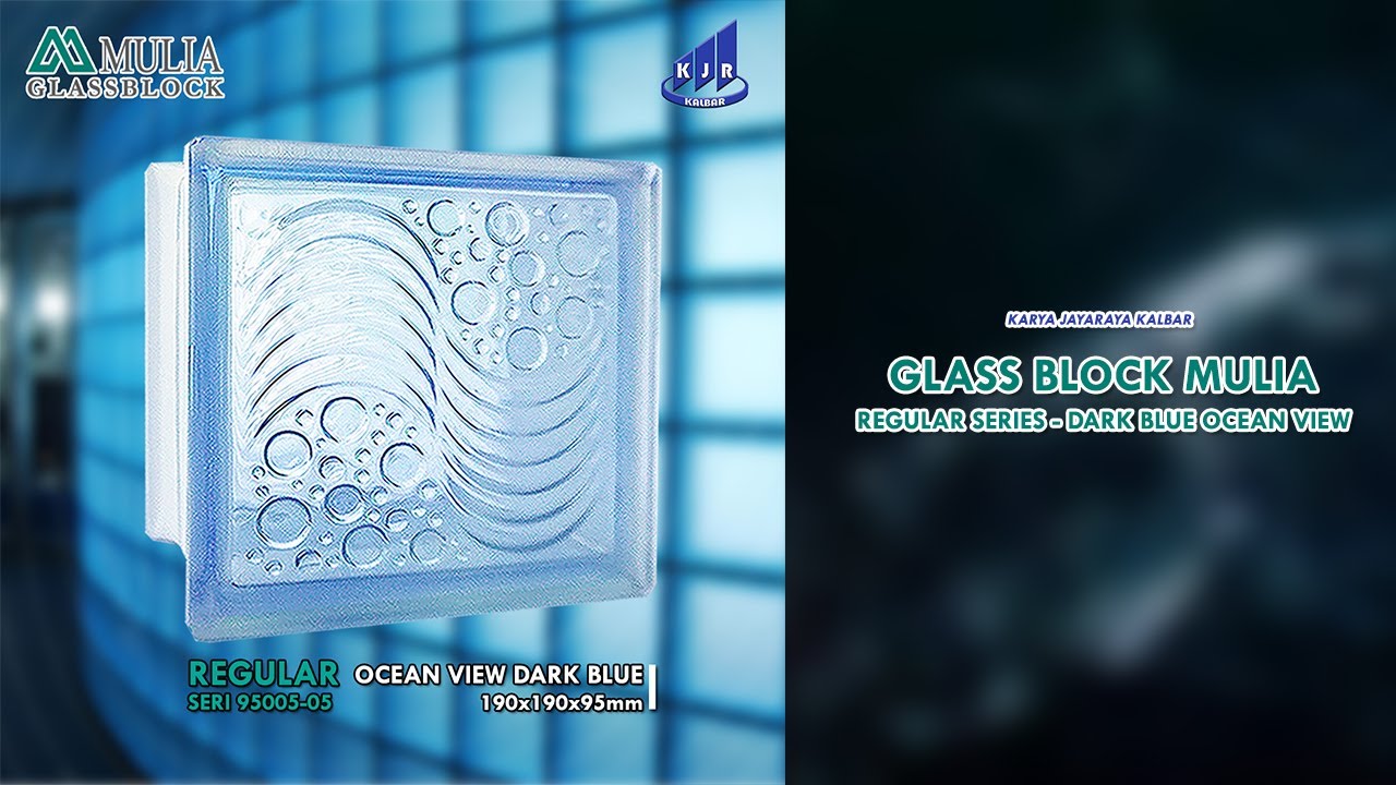 Glass Block Mulia - Regular Series "Dark Blue Ocean View" - YouTube