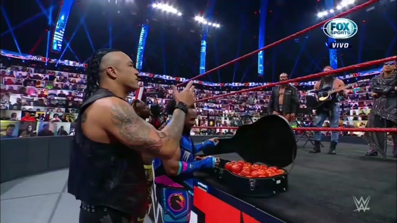 Priest & New Day atacan a Miz, Morrison, Elias & Ryker con tomates ...
