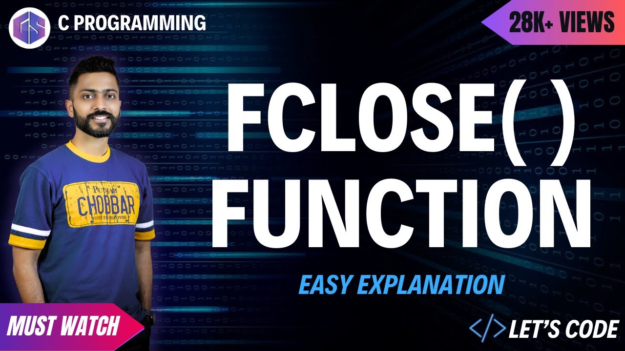 Fclose In File Handling C Programming Youtube
