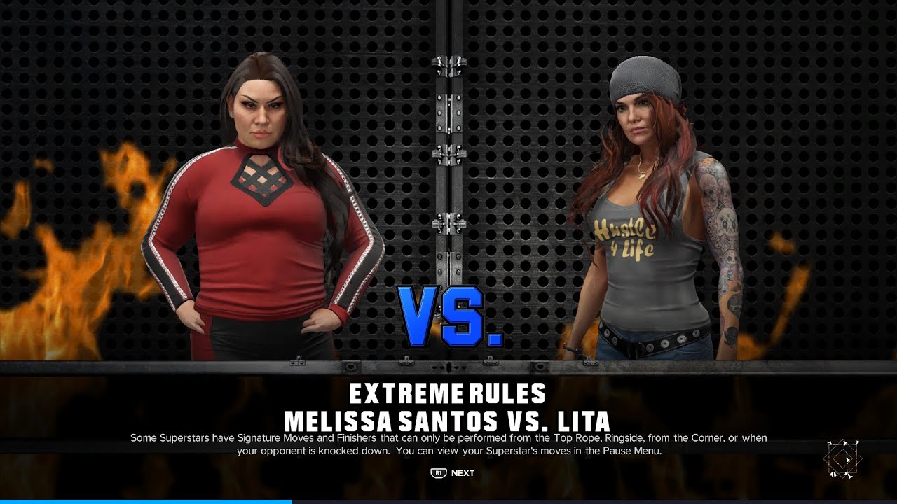 WWE 2K24: Melissa Santos Vs Lita | Streetwear Match #wwe2k24 - YouTube