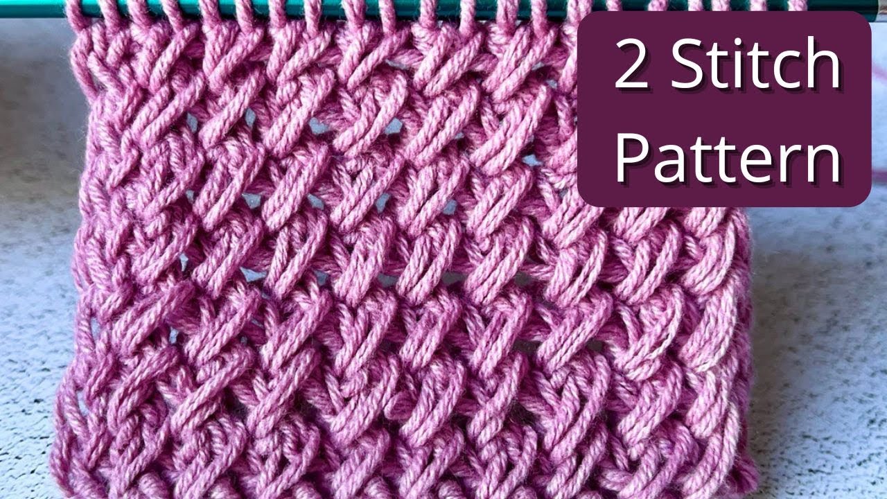 EASY AND BEAUTIFUL KNITTING PATTERN. ONLY 2 STITCHES - YouTube