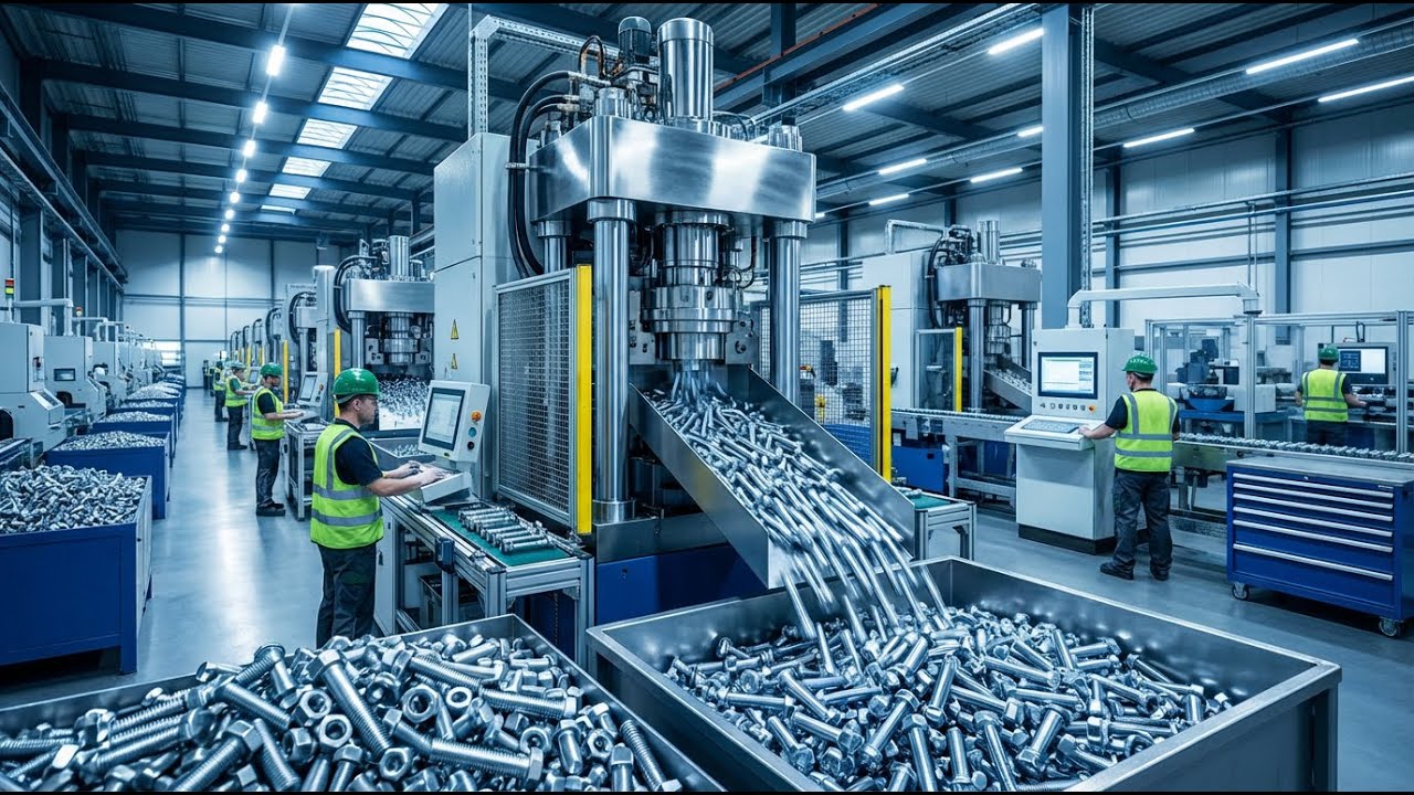 Inside a Fastener Factory | How Bolts and Screws Are Mass Produced ...