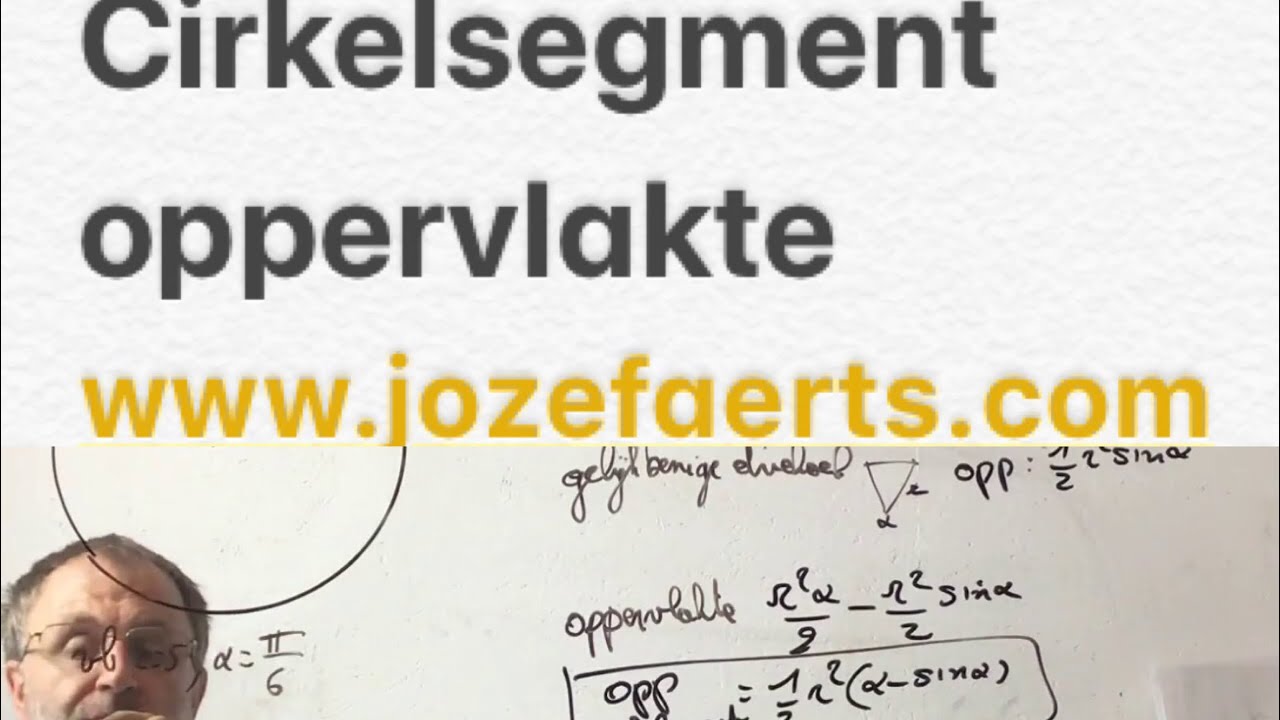 659 Oppervlakte van een Cirkelsegment - YouTube
