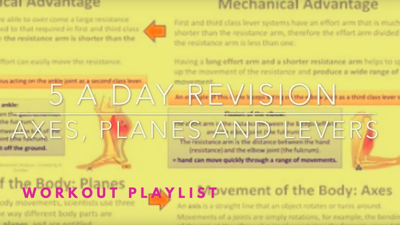 5 a day GCSE PE revision vol 8- planes, axes and levers - YouTube