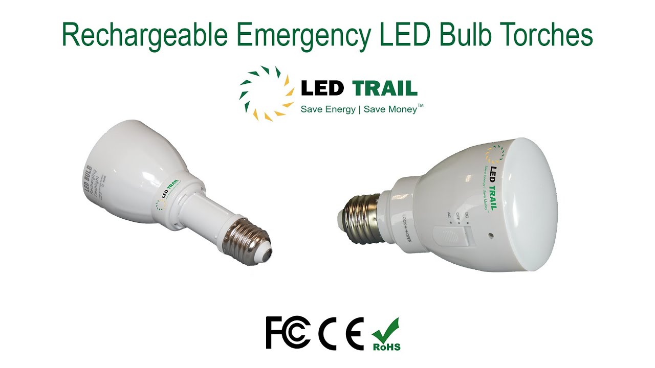 Rechargeable Emergency LED Bulbs from LED Trail - YouTube