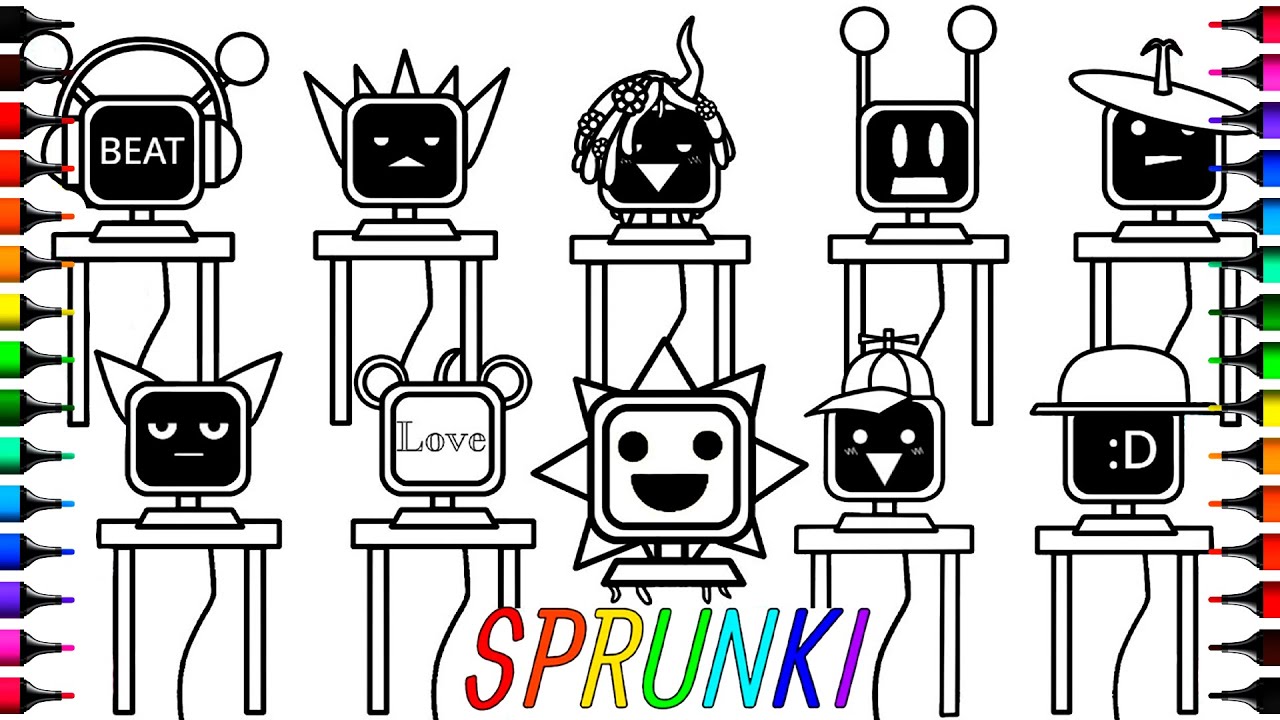 SPRUNKI New Coloring Pages / How to Color Sprunki Mr. Fun Computers ...