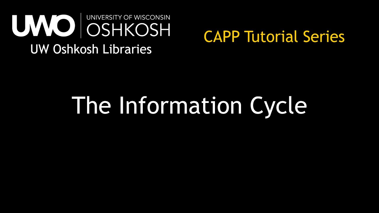 The Information Cycle - YouTube