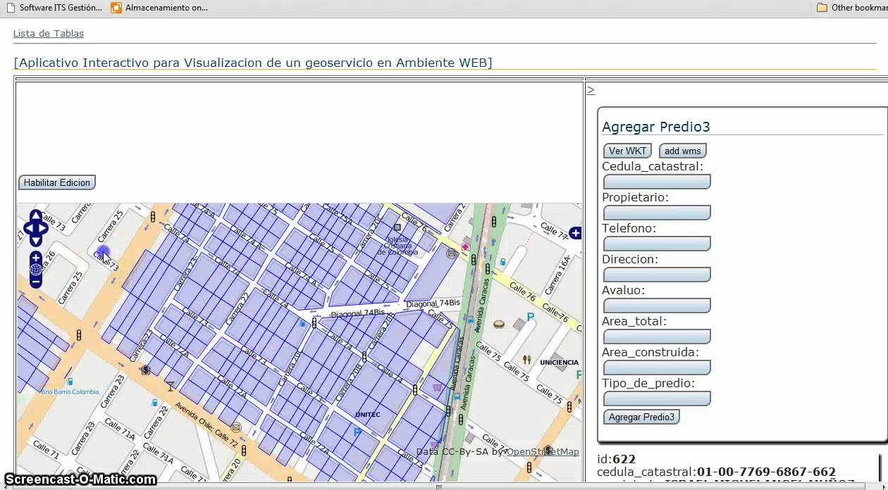 GIS: demo sistema base de datos geografica - YouTube