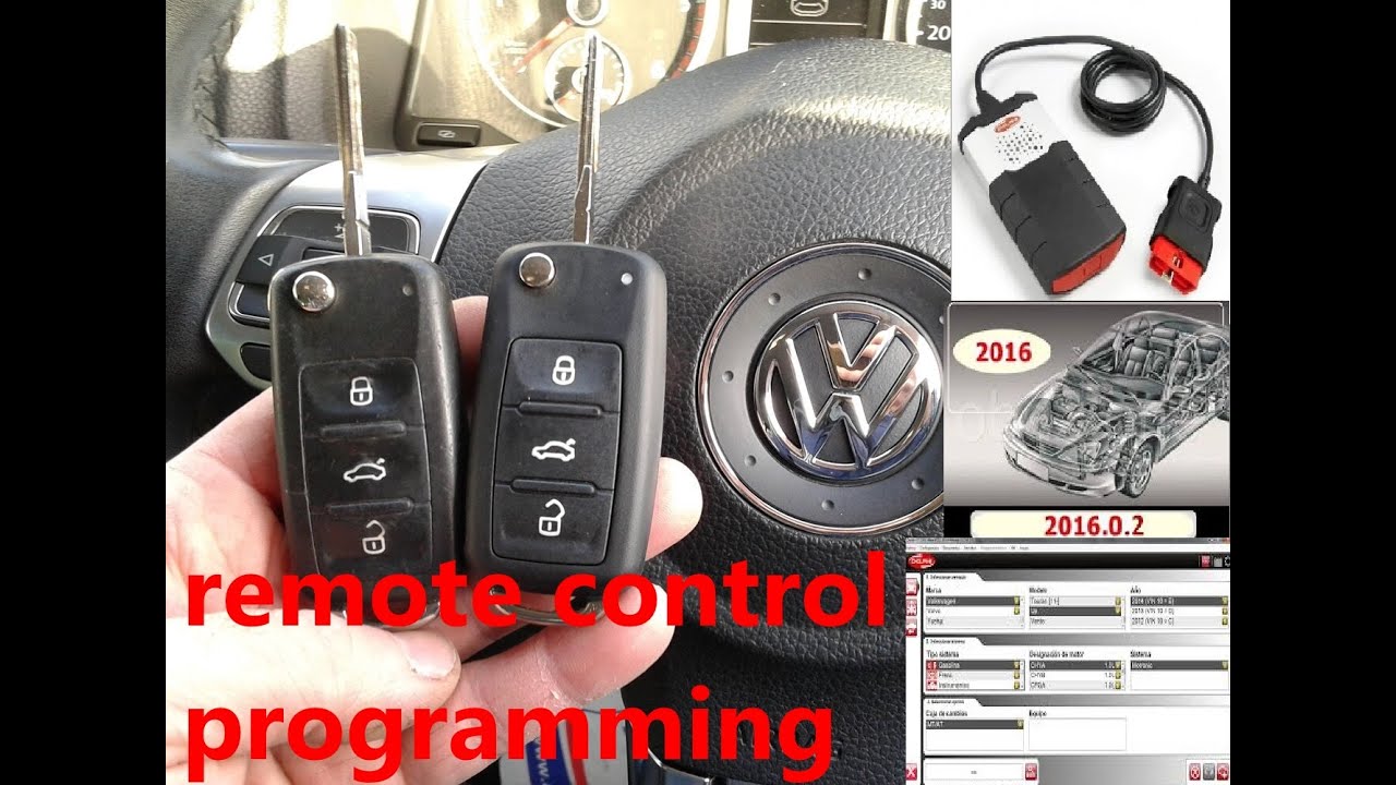 programming remote control / TELECOMMANDE VW - YouTube