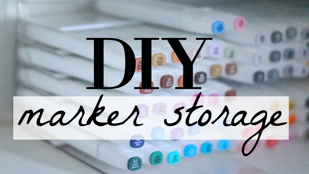 DIY marker storage - YouTube