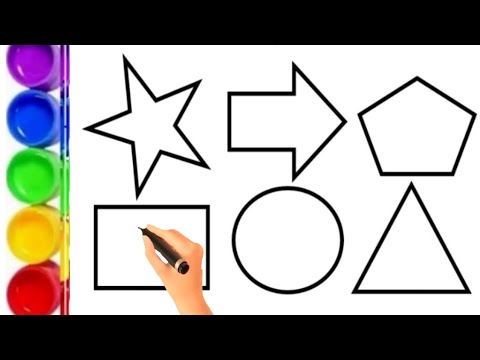 Drawing Shapes for kids,shapes name,learn colors,Learn 2d shapes ...