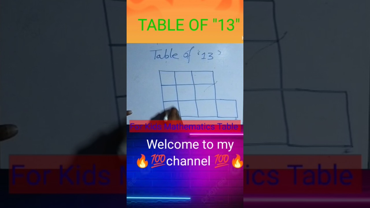 Table Of 13 For Kids Maths maths tricks ytshorts youtubeshorts Table Of 13 For Kids Maths maths tricks ytshorts youtubeshorts