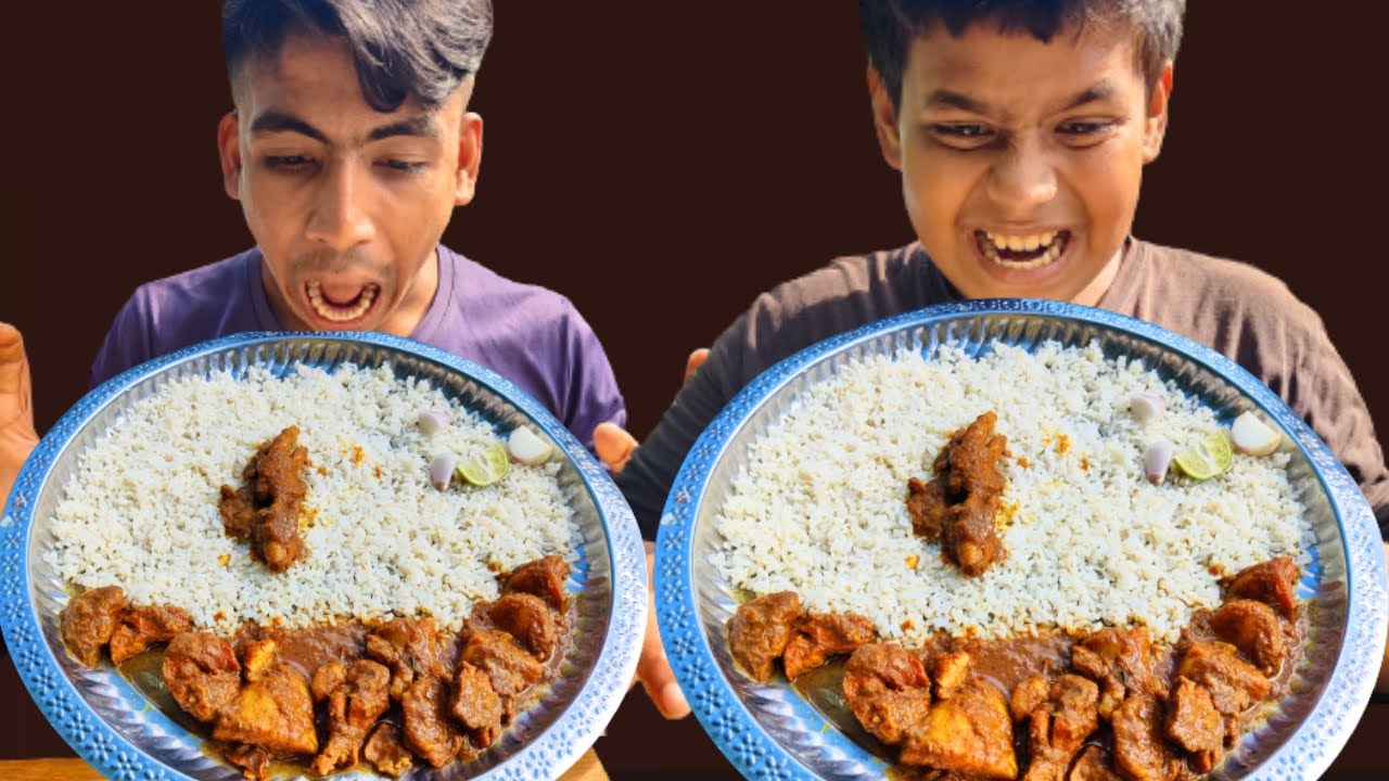 Spicy Chicken Curry With Fried Rice🐓 Big Eating Show| Eating ...