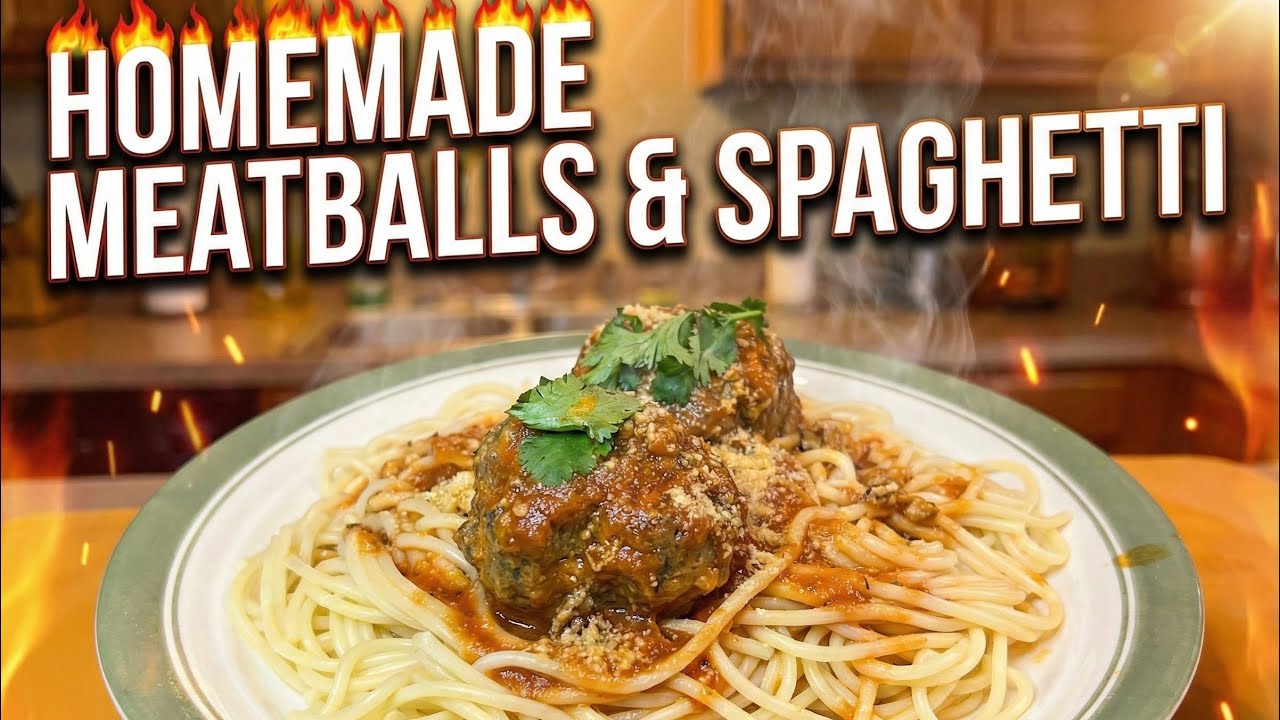 HALAL Italian Meatballs & Spaghetti Homemade - YouTube