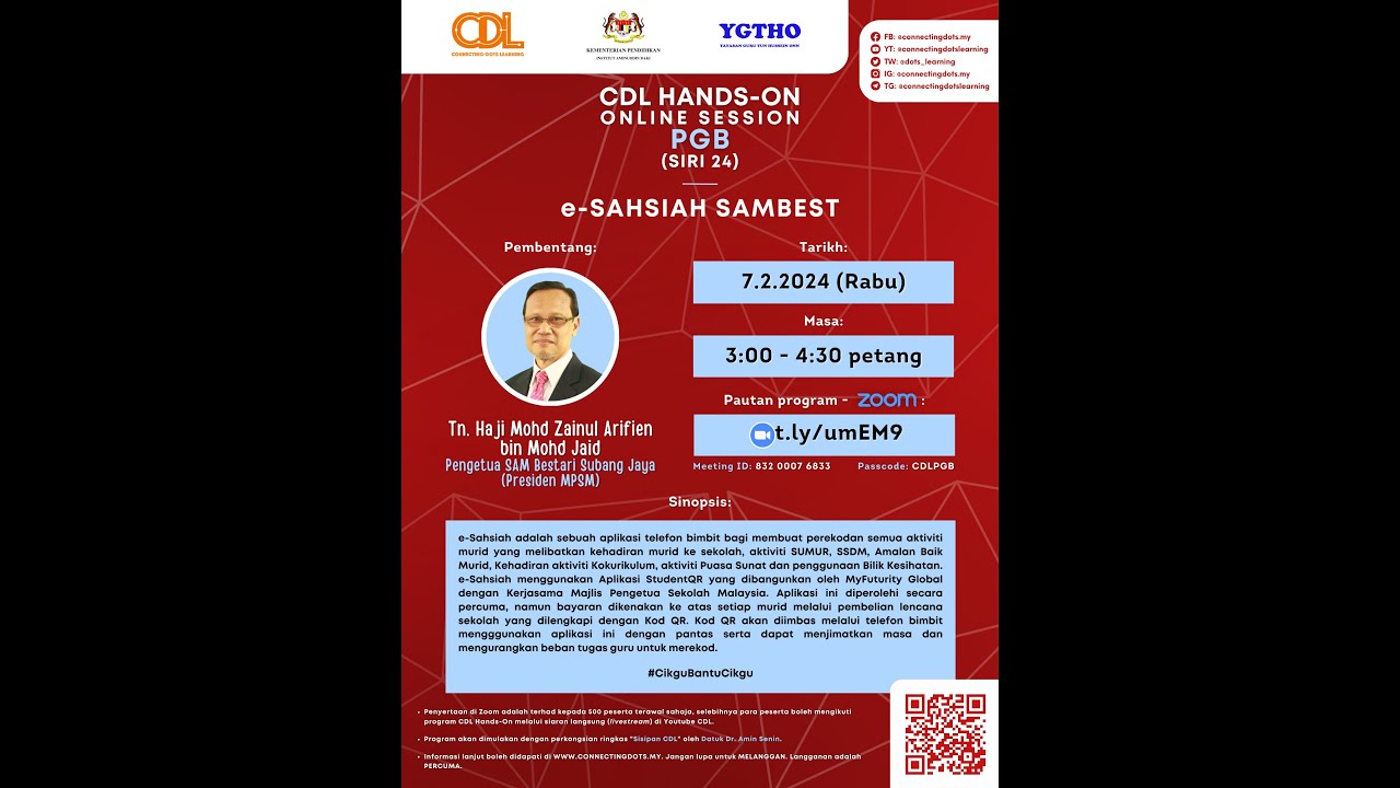 CDL Hands-On Online Session PGB (Siri 24) — e-Sahsiah SAMBest - YouTube