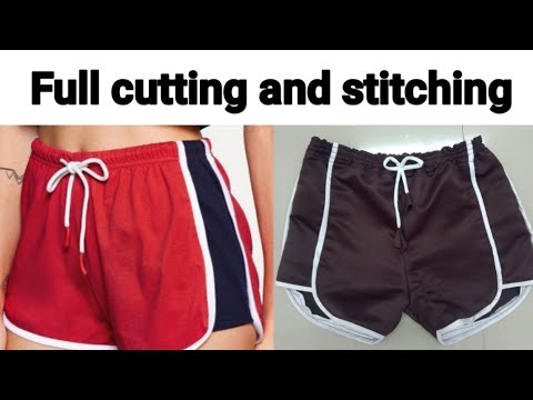 half designer pant cutting and stitching//how to make half designer ...