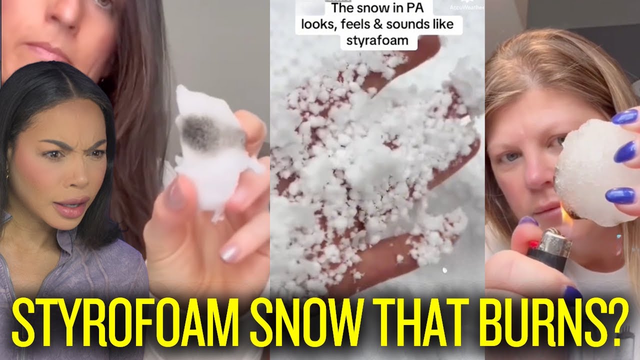 Chemical Snow? Styrofoam Like Snow That Doesn't Melt, Just Burns! - YouTube