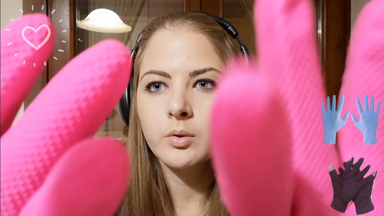 Hand movements with gloves 🧤- ASMR - Mouth sounds and many warm cuddles ...