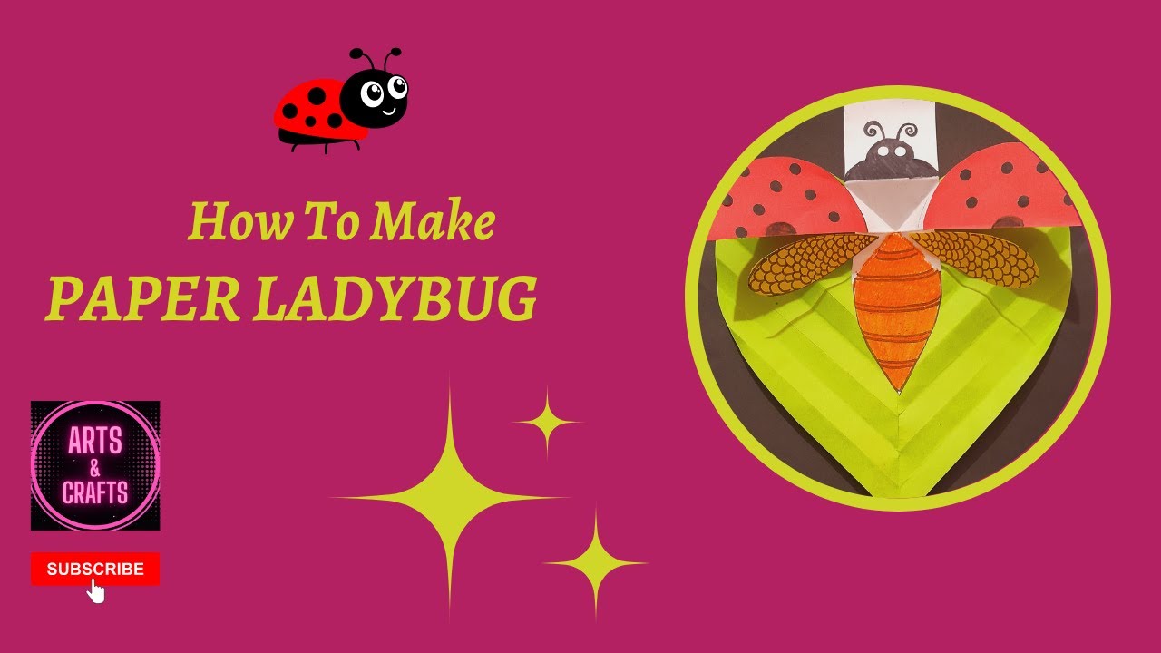 DIY Lady Bug Making with Paper | Lady Bug on Leaf Craft | Easy Craft ...
