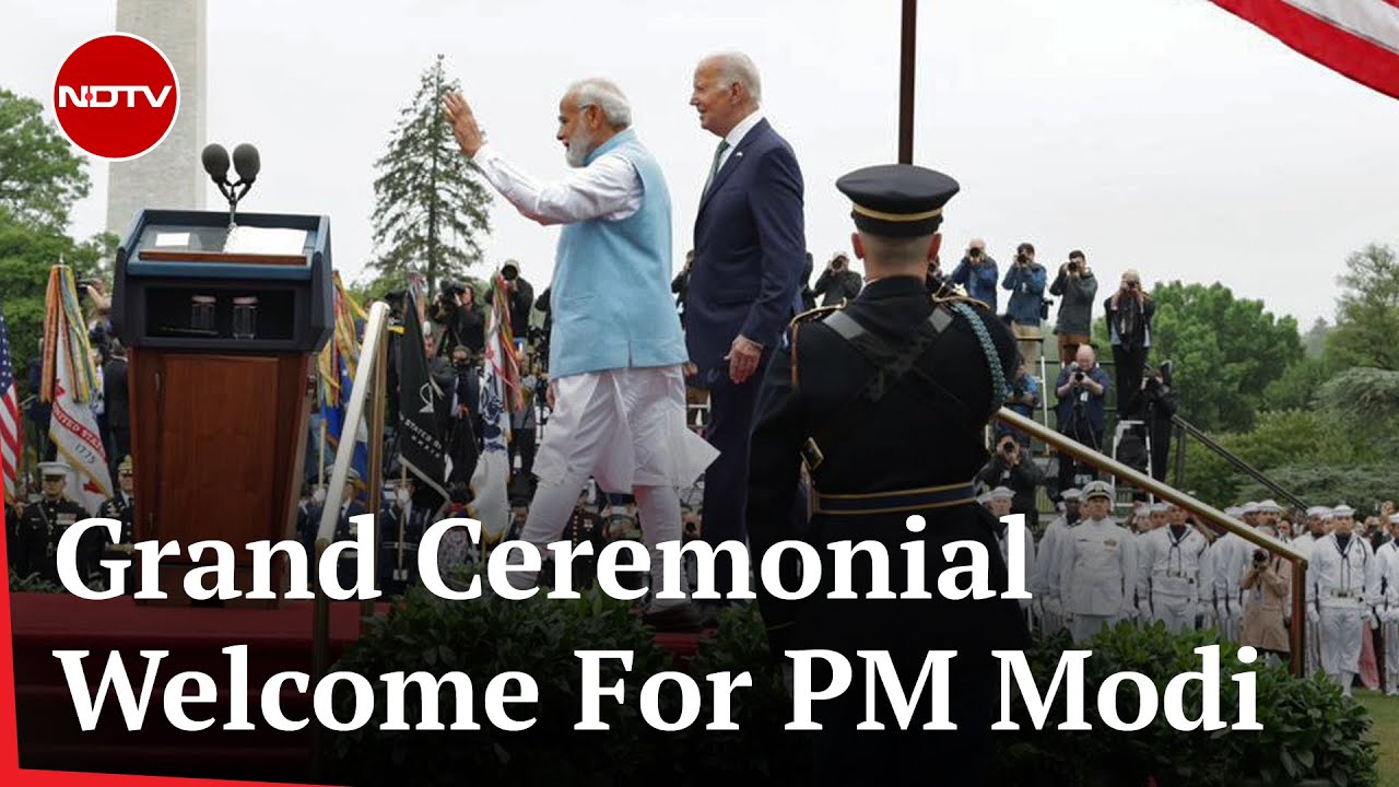 PM Modi Gets Gun Salute At White House - YouTube