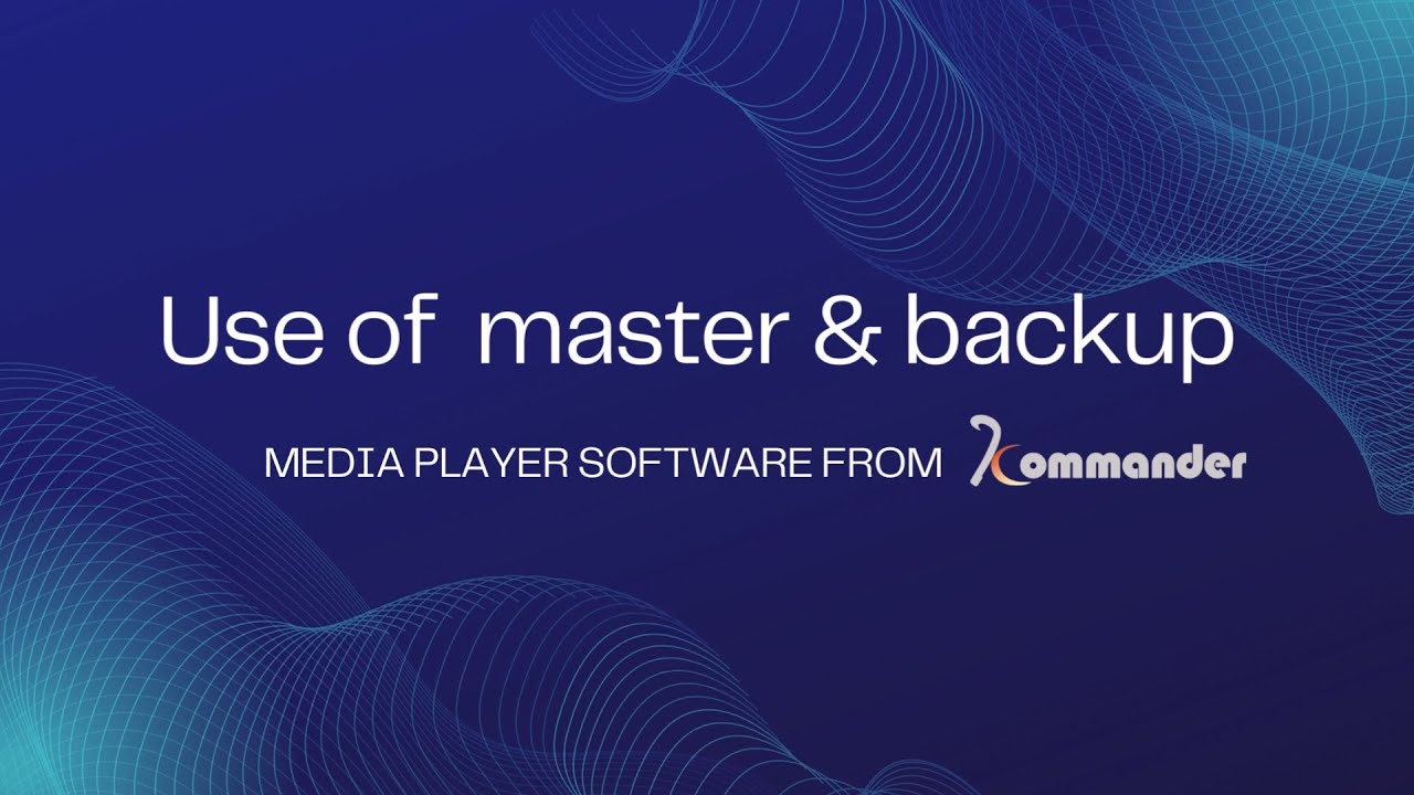 Kommander T3-The use of master&backup - YouTube